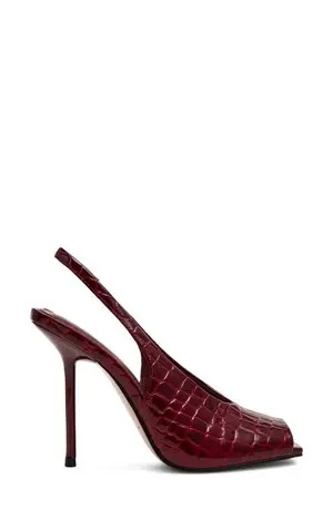 Steve Madden Lucian Slingback Peep Toe Sandal - Wine Croco