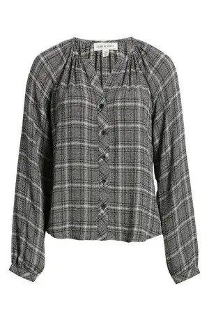 CLOTH & STONE Plaid Raglan Sleeve Shirt