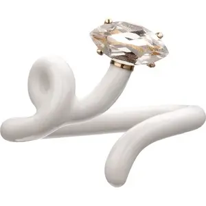 Bea Bongiasca Baby Vine Tendril Ring - White