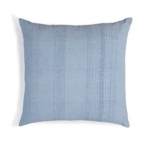 SUSTAINABLE THREADS Ecoloom Handwoven Cotton Pillow With Down-alternative Insert - Juniper Berry