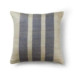 SUSTAINABLE THREADS Striped Silk Pillow With Down-alternative Insert - Blackberry