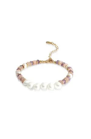RETRO CHIC Thetis Bracelet - Purple & White