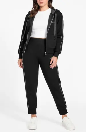 Guess Scuba Joggers With Lace Detail - Black