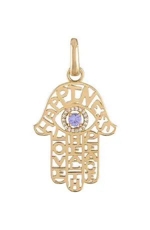 EDEN PRESLEY Cutout Hamsa Pendant - Metallic Gold