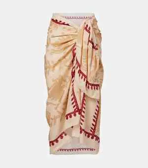 Johanna Ortiz Printed Cotton Beach Cover-up - Beige