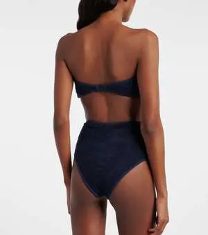 Johanna Ortiz Bandeau Bikini Top - Blue