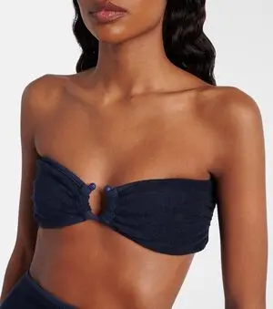 Johanna Ortiz Bandeau Bikini Top - Blue