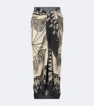 Johanna Ortiz Printed Cotton Beach Cover-up - Beige