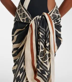 Johanna Ortiz Printed Cotton Beach Cover-up - Black
