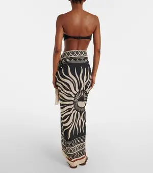 Johanna Ortiz Printed Cotton Beach Cover-up - Black