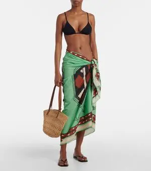 Johanna Ortiz Printed Cotton Beach Cover-up - Green