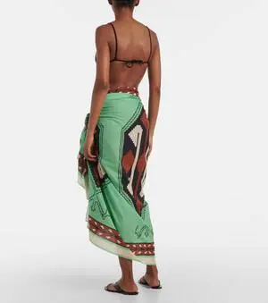 Johanna Ortiz Printed Cotton Beach Cover-up - Green