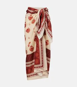 Johanna Ortiz Printed Cotton Beach Cover-up - Red