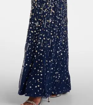 Jenny Packham Sylvie Embellished Gown - Blue
