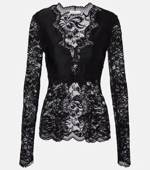 Rabanne Lace Top - Black