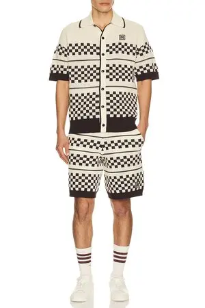 Amiri Checkered Mesh Shirt - Alabaster