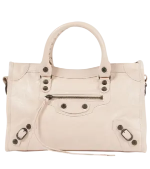 Balenciaga Le City Small Leather Tote Bag - Beige
