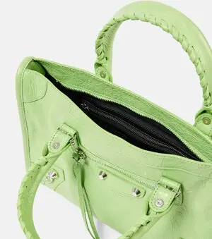Balenciaga Le City Small Leather Tote Bag - Green