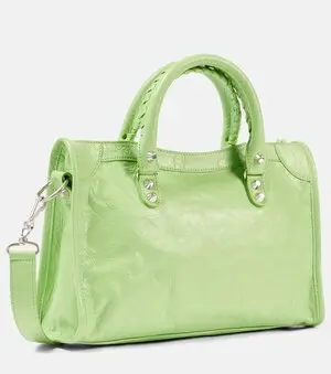 Balenciaga Le City Small Leather Tote Bag - Green