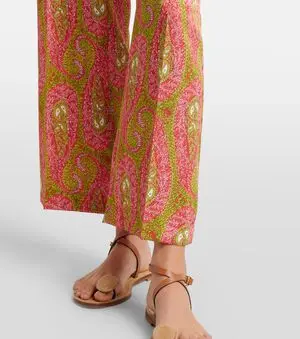 Etro Paisley Bootcut Pants - Pink