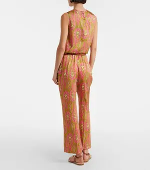 Etro Paisley Bootcut Pants - Pink