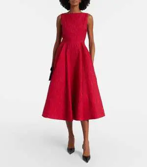 ROKSANDA Tera Cloqué Midi Dress - Red