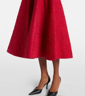 ROKSANDA Tera Cloqué Midi Dress - Red