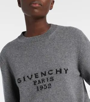 Givenchy Logo Wool And Cashmere Sweater - Grey