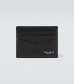 Givenchy Logo Leather Card Holder - Black