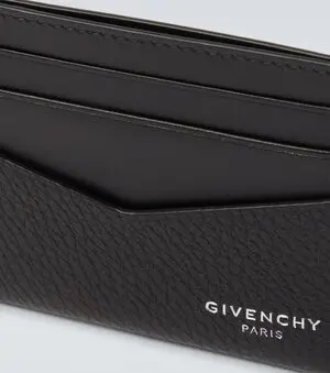 Givenchy Logo Leather Card Holder - Black