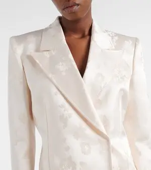 Gabriela Hearst Aleah Embroidered Silk Blazer - White
