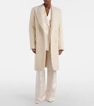 Gabriela Hearst Aleah Embroidered Silk Blazer - White