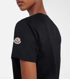Moncler Logo Cotton Jersey T-shirt - Black