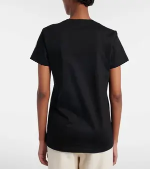 Moncler Logo Cotton Jersey T-shirt - Black
