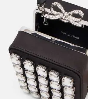 SELF-PORTRAIT Crystal-embellished Box Bag With Top Handle