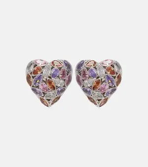 SELF-PORTRAIT Crystal-embellished Stud Earrings - Multicoloured