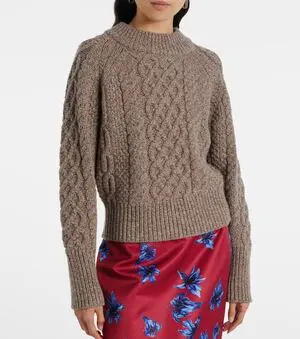 EMILIA WICKSTEAD Emory Cable-knit Wool Sweater