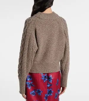 EMILIA WICKSTEAD Emory Cable-knit Wool Sweater