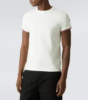 Moncler Cotton-blend Jersey T-shirt - White