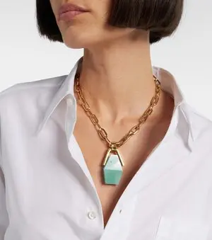 La DoubleJ Portal-plated Chain Necklace