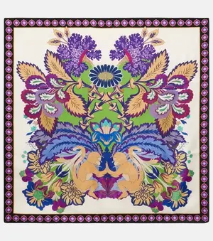 La DoubleJ Printed Silk Twill Scarf - Multicoloured
