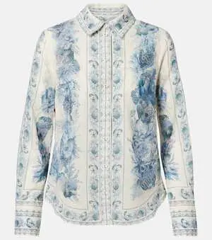 Zimmermann Wanderlust Cotton Shirt - Blue