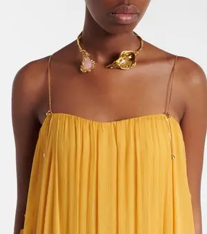 Chloé Ruffled Silk Muslin Gown - Yellow