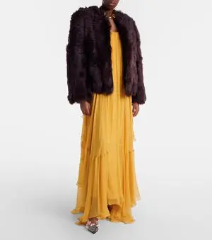 Chloé Ruffled Silk Muslin Gown - Yellow