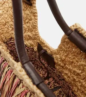 Zimmermann Golden Time Small Raffia Tote Bag