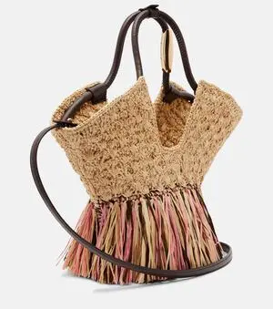 Zimmermann Golden Time Small Raffia Tote Bag