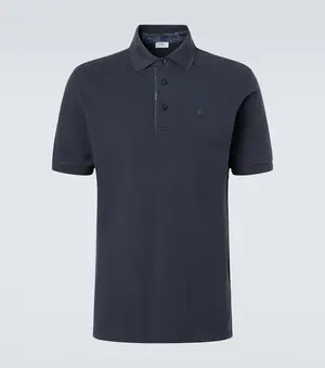 Etro Pegaso Cotton Polo Shirt - Blue