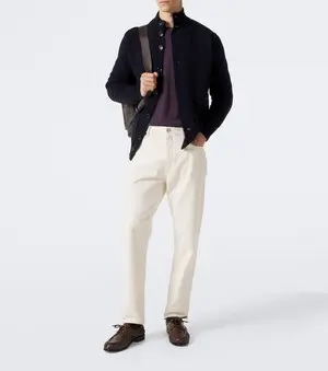 ALLUDE Wool And Cashmere Buttoned Jacket With Ribbed Cuffs And Hem - Blue