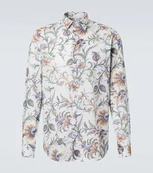 Etro Floral Cotton Shirt - Blue
