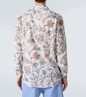Etro Floral Cotton Shirt - Blue